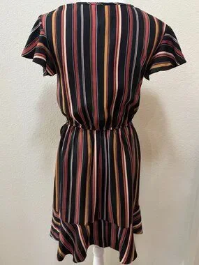 Xhilaration | Dresses | Xhilaration Black Wrap Dress With Neutral ...